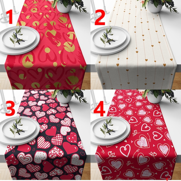 Valentine Table Runner - Etsy