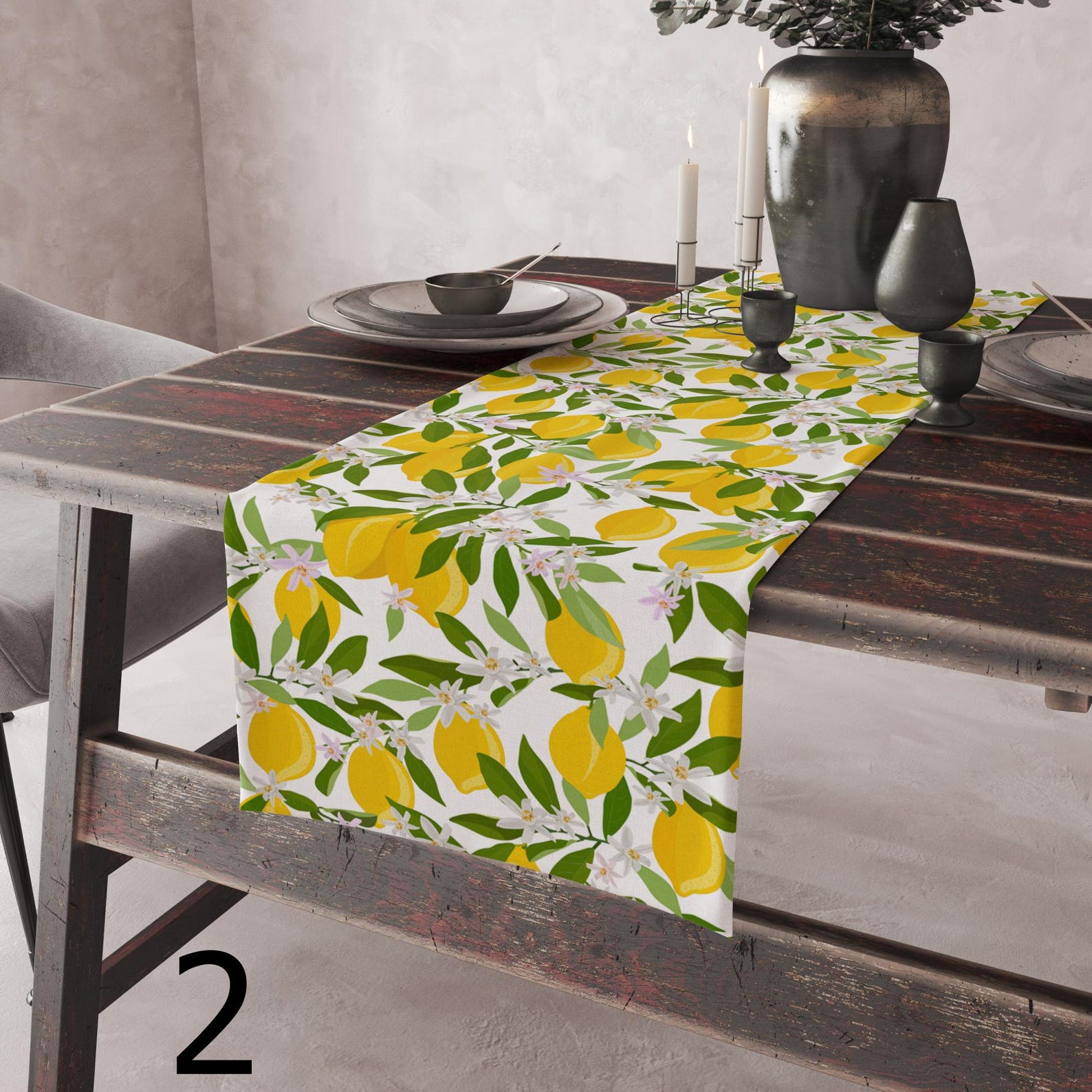 Lemon Table Runners, Farmhouse Lemon Table Runners, Lemon Citrus ...
