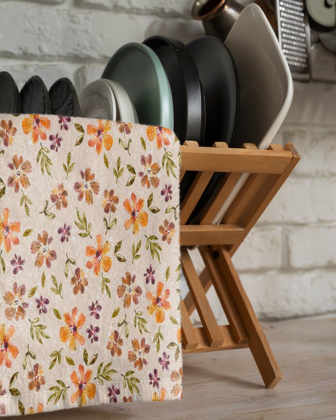 Floral Tea Towels, Flowers Dish Towels, Colorful Floral Hand Towels ...