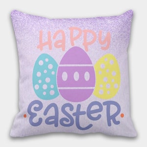 Easter Pillow Covers, Happy Easter Cushion Case, Cute Bunny Chick ...
