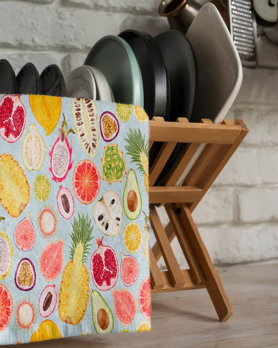 Fruits Kitchen Towels Fresh Fruit Tea Towels Colorful Fruit Hand Towels Kitchen Decor Summer Fruits Dish Towels Etsy
