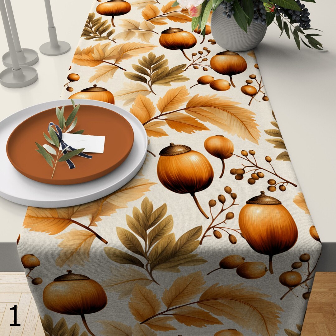 Cute Squirrels Fall Table Decor, Fall Squirrels Table Runner, Autumn ...