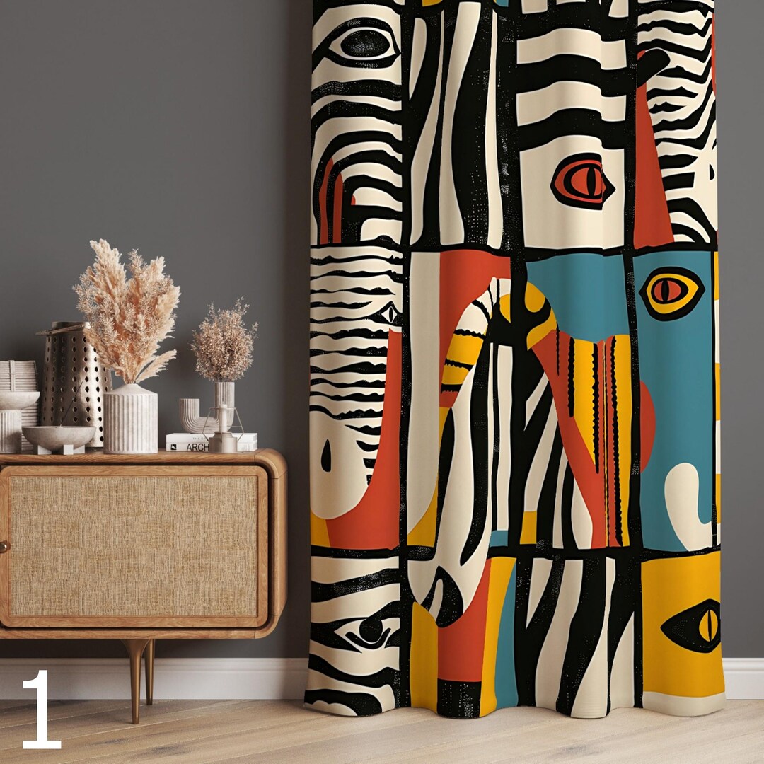 Ethnic African Panels, Vibrant Tribal Drapes, Abstract Ethnical ...