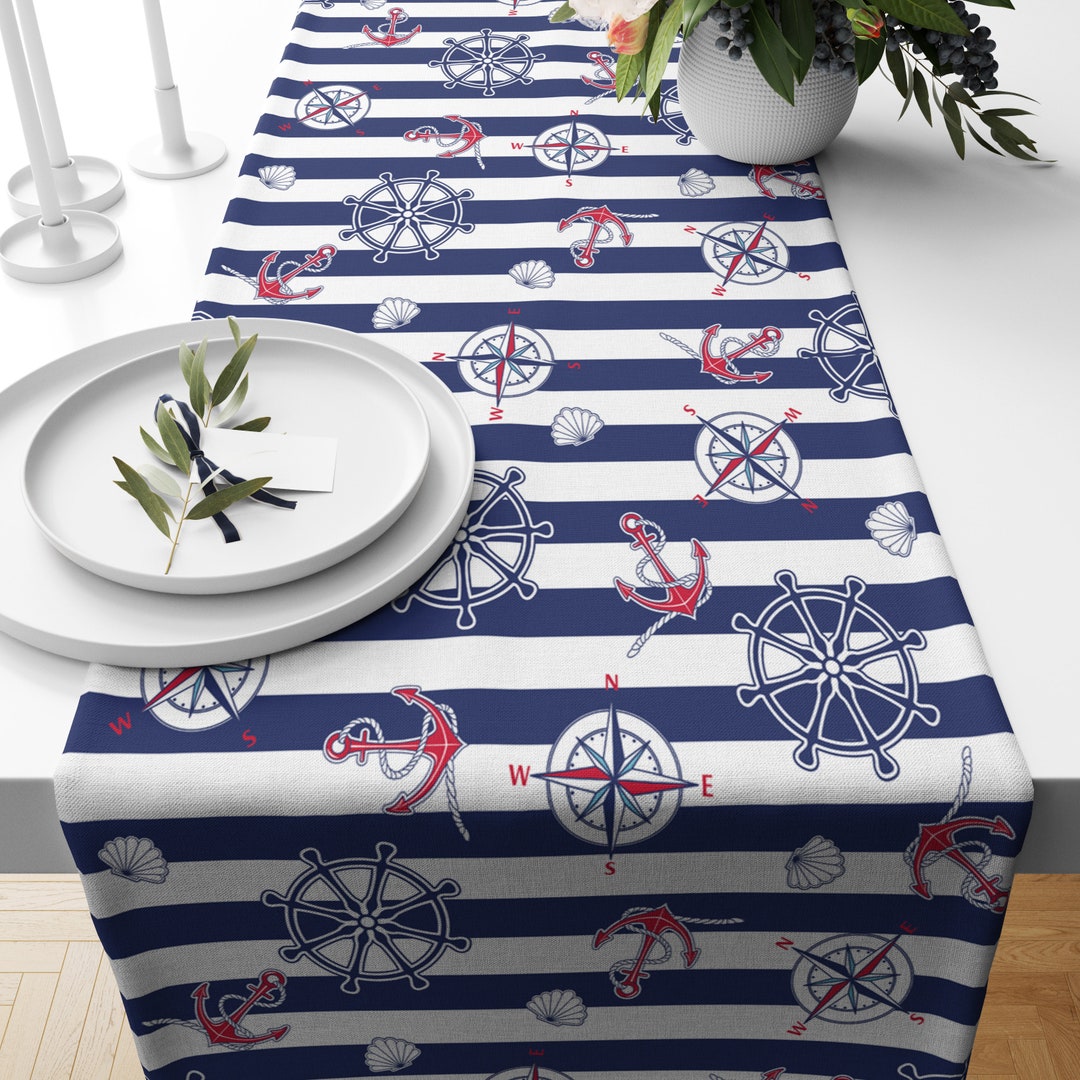 Anchor Table Runner, Sailor Table Runner, Rudder Compass Table Runners ...