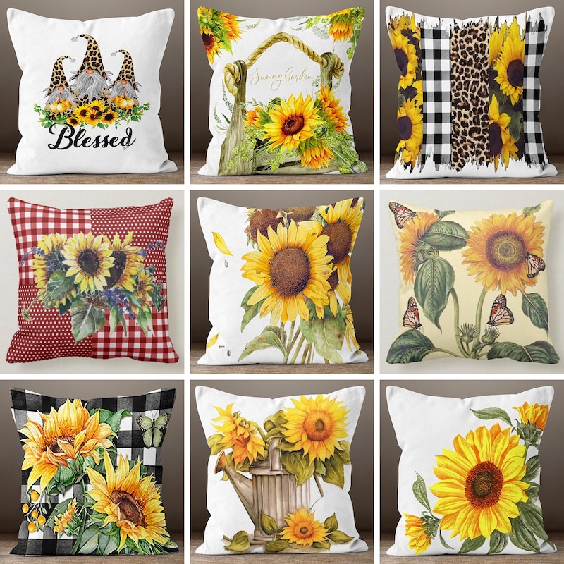 Sunflower Pillow - Etsy