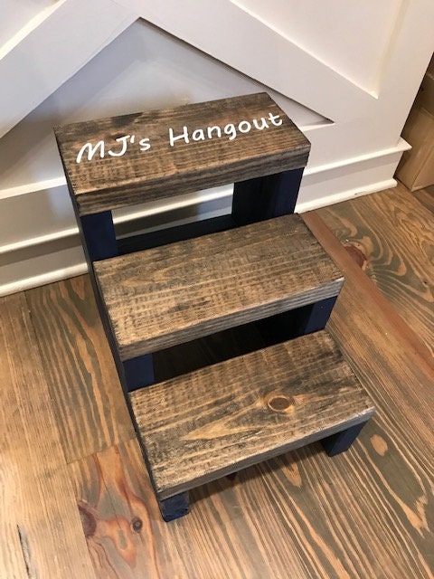 Rustic Wooden Kids Step Stool - Etsy