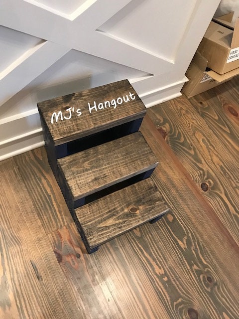 Rustic Wooden Kids Step Stool - Etsy