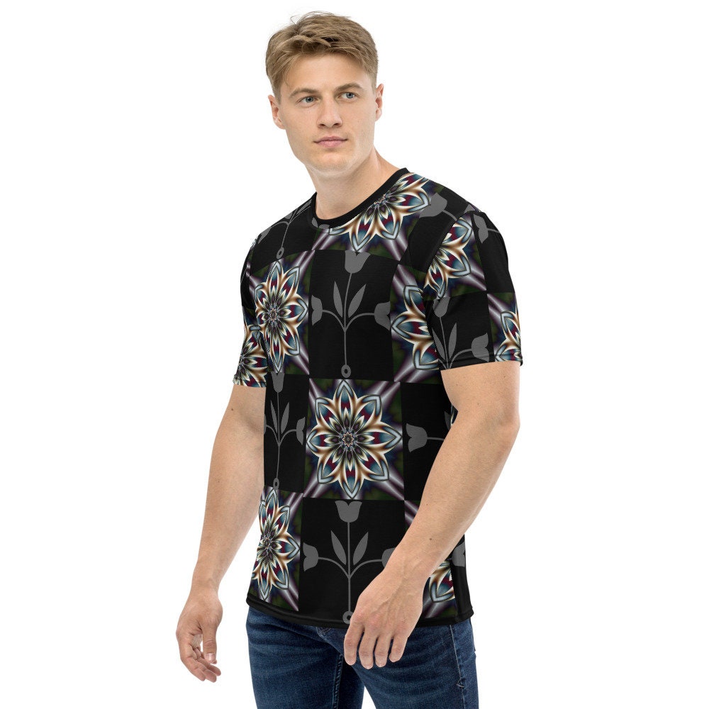 Black Pattern T-shirt - Etsy