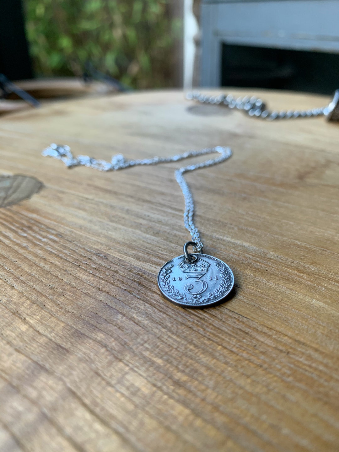 Vintage Silver Coin Charm Necklace With Chain - Etsy Canada