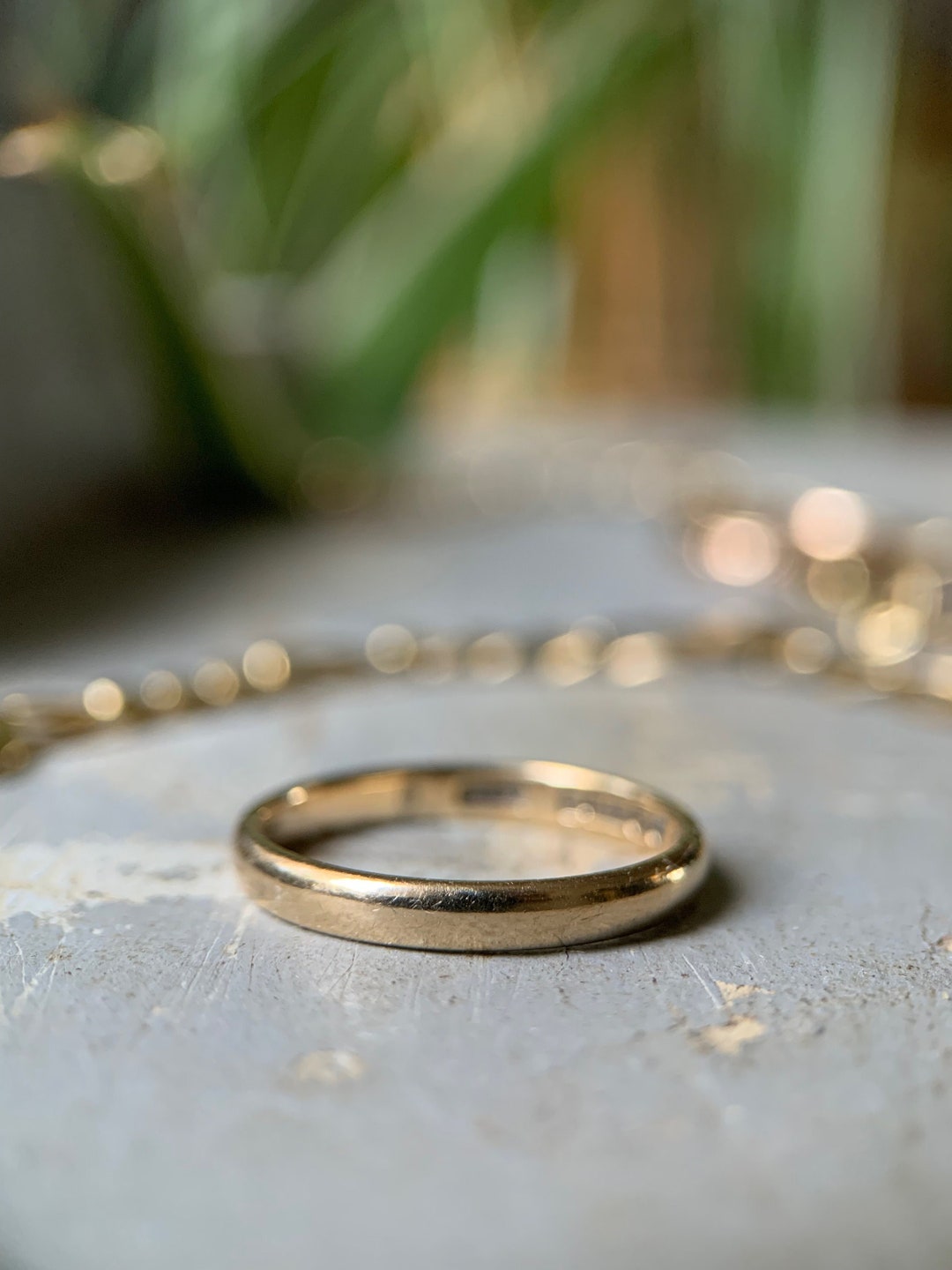 Vintage 9ct Gold Wedding Ring - Etsy