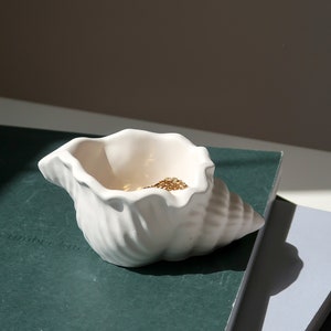 Conch Shell Trinket Tray Concrete Shell Tray Conch Shell Tray Trinket ...