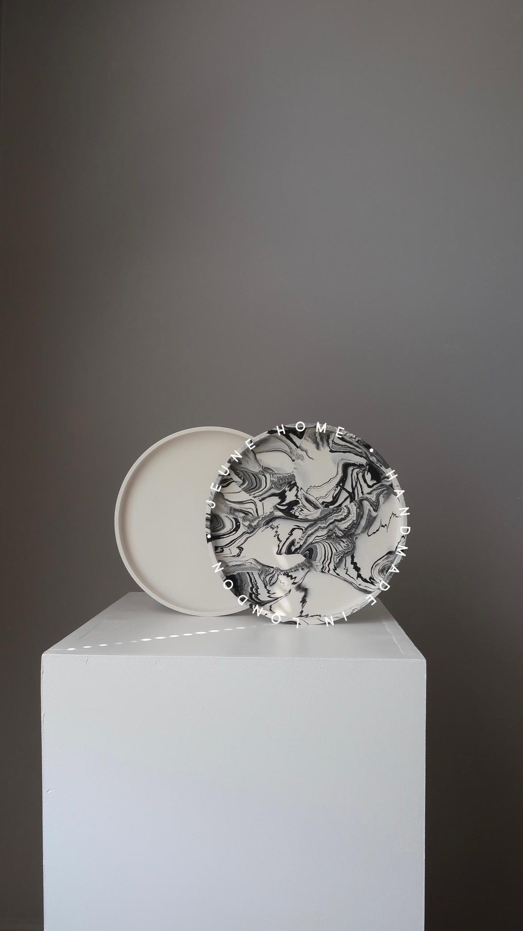 Handcrafted Resin Round Tray: Scandi Home Decor - Etsy