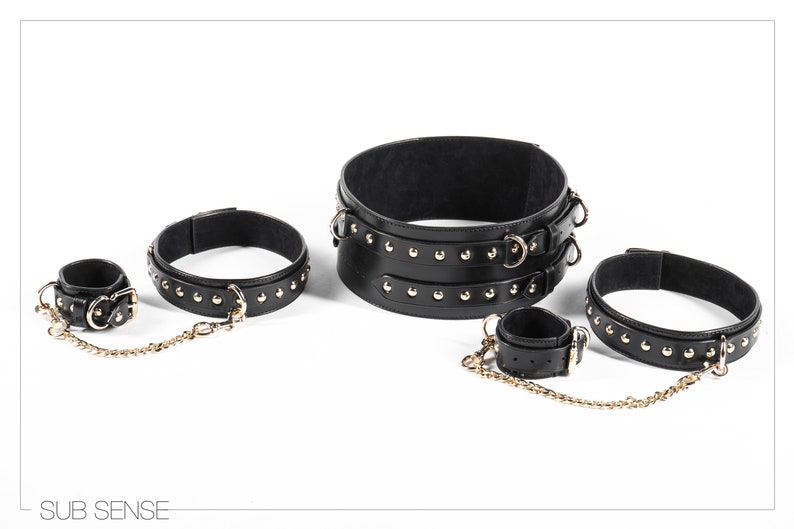 Garter Belt and Handcuffs, BDSM Restraint Harness, Leather Body Harness ...