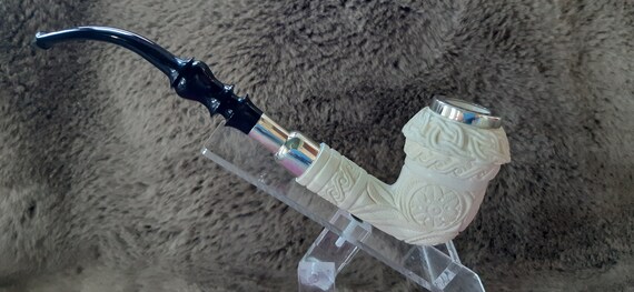 Handmade Block Meerschaum Eagle Pipe With Eagle Tamper Set - glwec.in