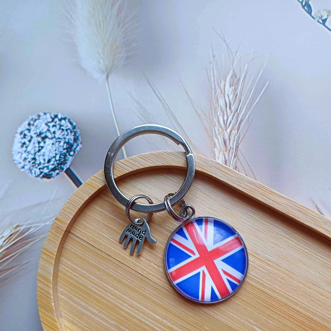Union Jack Keyring, Union Jack Charm Keyring. Union Jack Gifts. Union ...