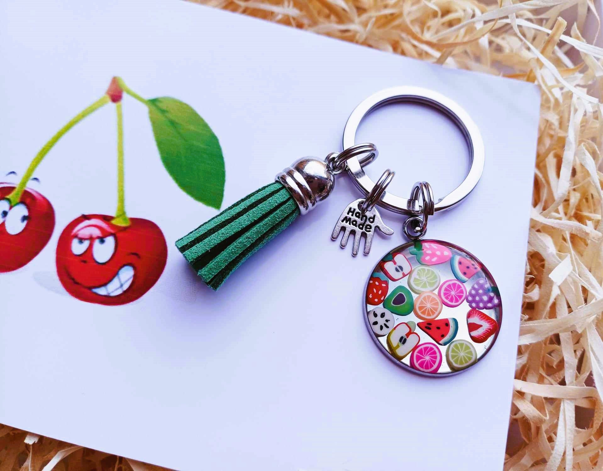 Tuti Fruti Keyring Handmade, Handmade Fruit Keyring, Fruit Keyring ...