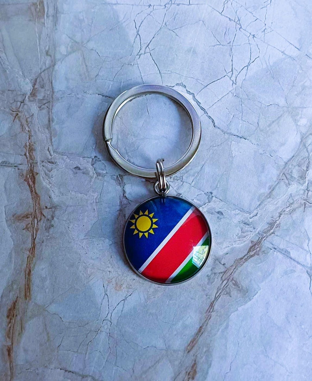 Namibia Flag Keyring, Keyrings, Namibia Domed Keyring, Namibia Keyring, Namibia Keychain ...
