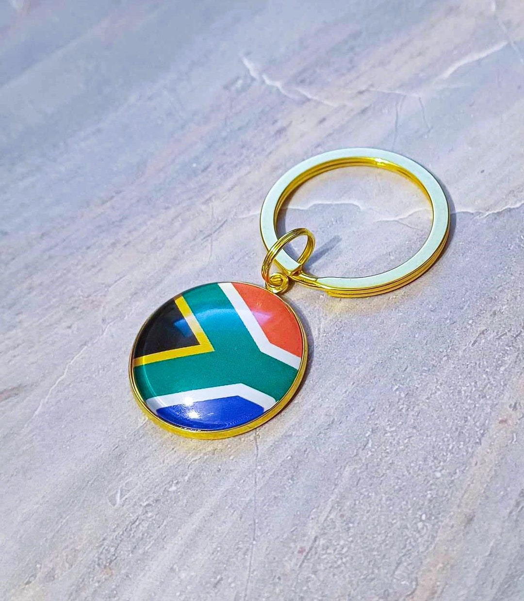 South African Flag Keyring, South African Flag Domed Keyring, South ...