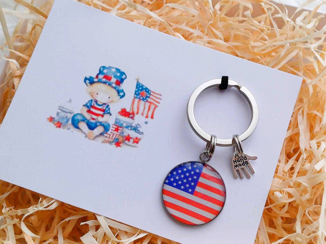 Usa Flag Keyring , Usa Flag Keychain, Usa Flag Bagcharm, Usa Flag, Usa ...