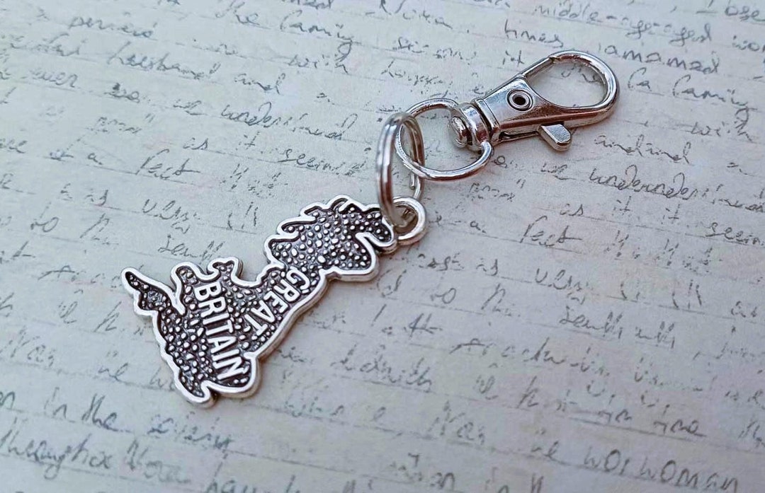 Great Britain Map Charm Bagcharm, Great Britain Map Gifts, Great ...