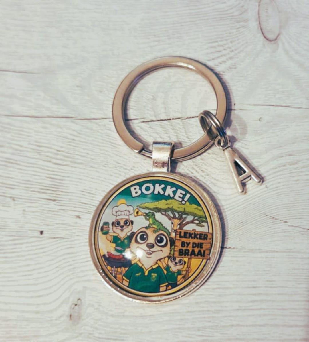 Bokke Lekker by Die Braai Keyring, Personalised South African Bokke Keyring, South Africa Gifts ...