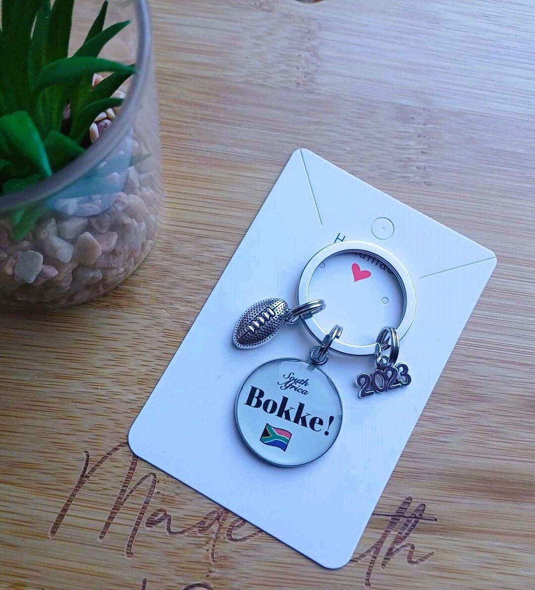 Limited Edition Springbok Bokke Rugby Keyring, South African Bokke ...