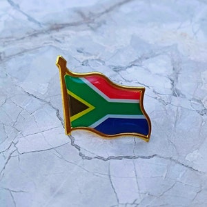 South Africa African Flag Lapel Pin Badge, South African Flag Brooch ...