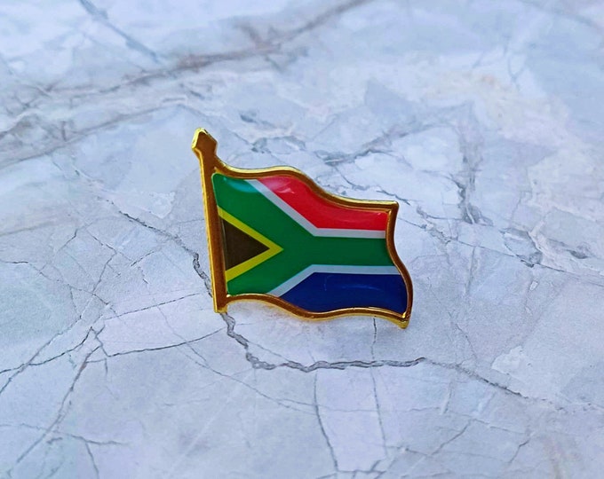 South Africa African Flag Lapel Pin Badge, South African Flag Brooch ...