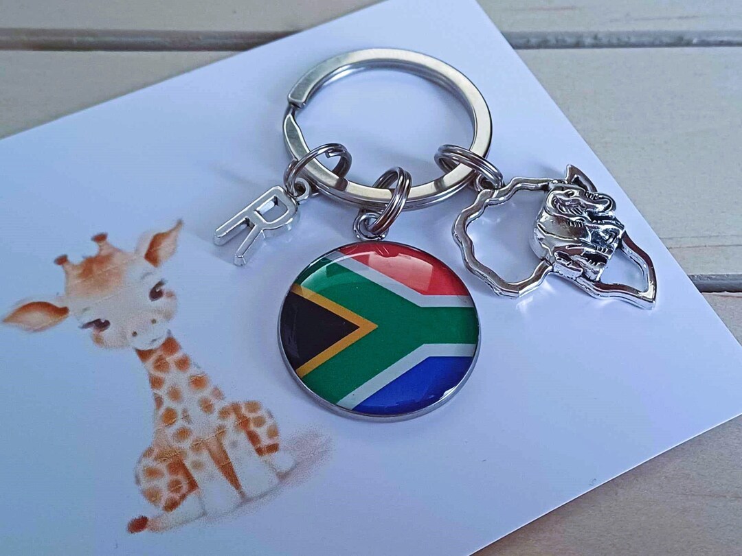 South African Keyring Letter Personalized, Africa Charm Keyring. South ...