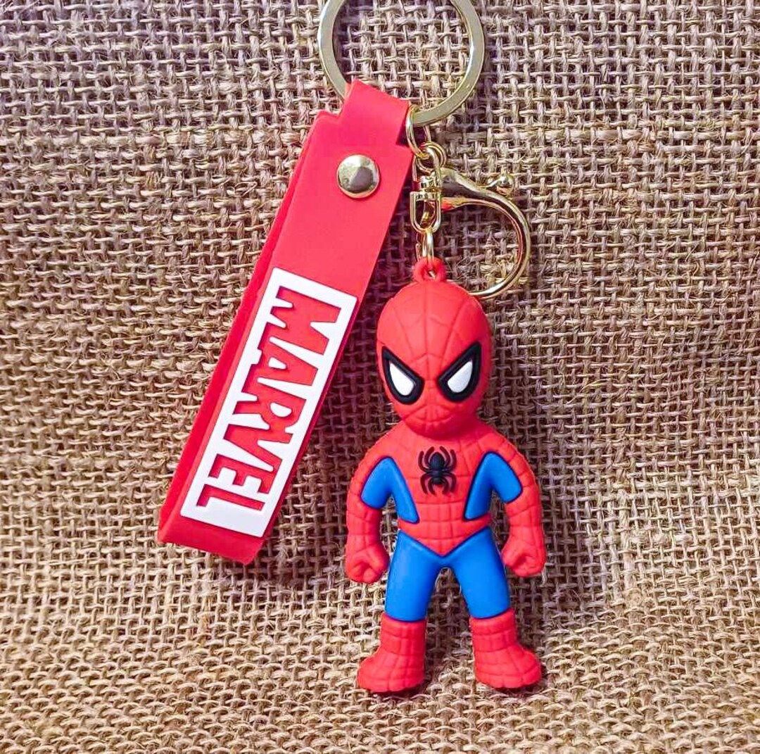 Spiderman Keyring With Wrist Strap, Spiderman Gifts, Large Spiderman ...