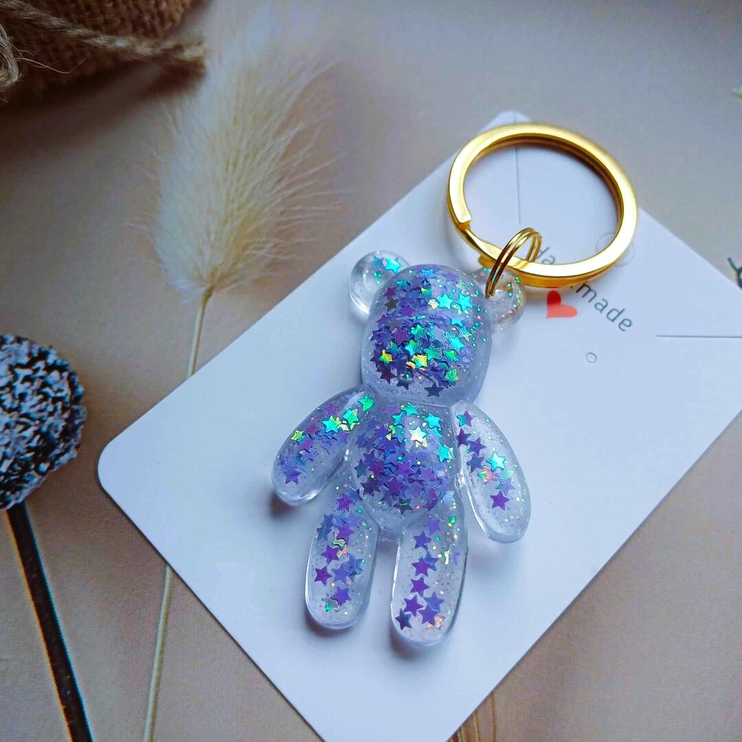 Teddy Bear Keyring, Resin Teddy Bear Keyring, Teddy Bear Keychain ...