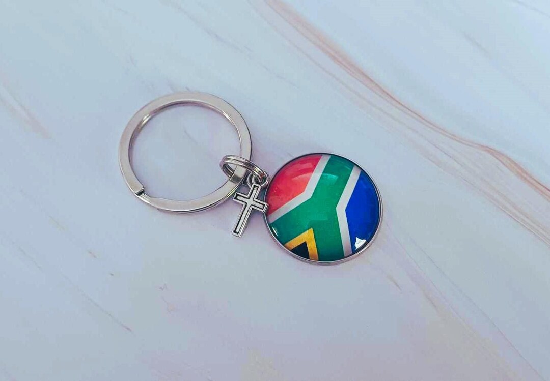 South African Keyring, South Africa Flag Keyring, Cross Keyring ...