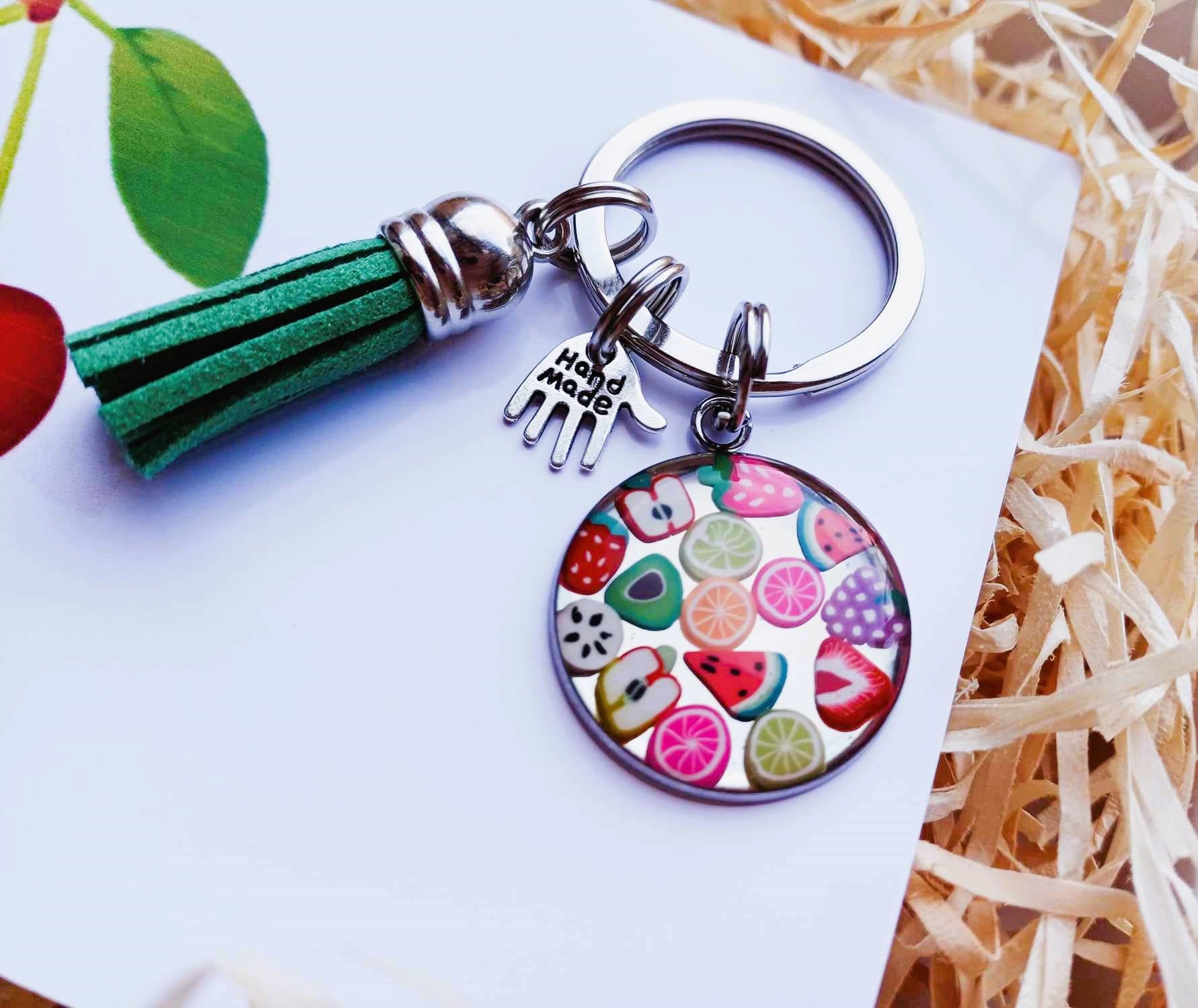 Tuti Fruti Keyring Handmade, Handmade Fruit Keyring, Fruit Keyring ...
