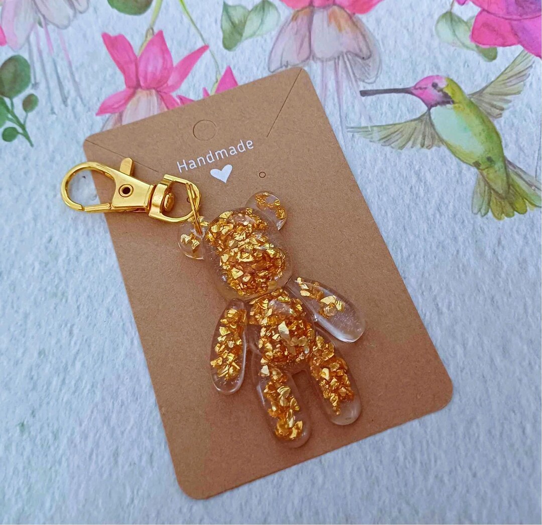 Teddy Bear Bag Charm, Resin Teddy Bear Bag Charm, Teddy Bear Bag Charm ...