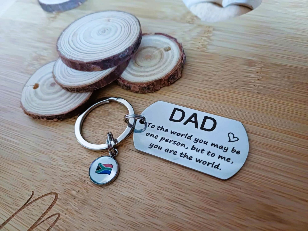 Dad Keyring With South African Flag Dad Keyring South - Etsy
