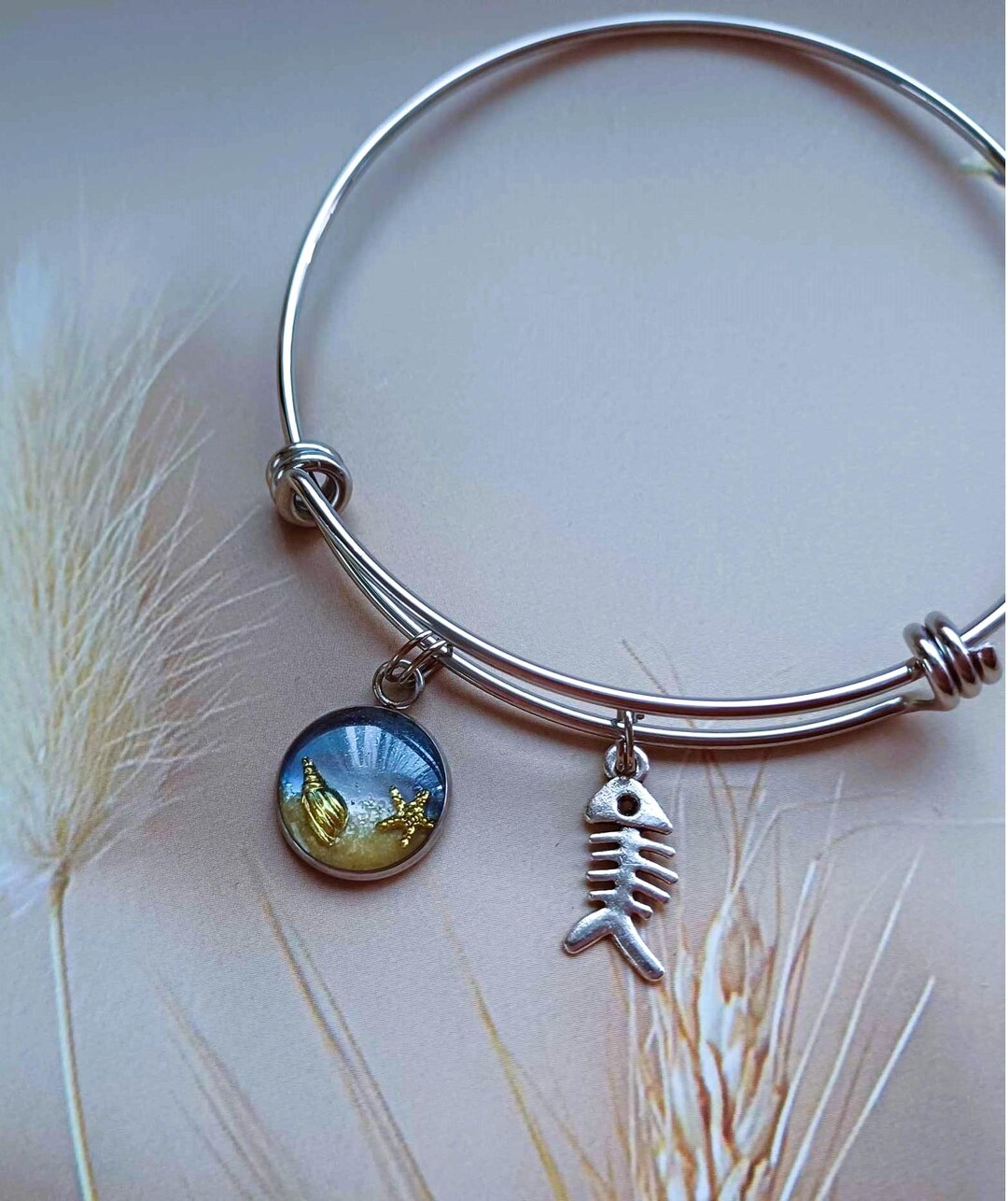 Handmade Beach Theme Bracelet, Handmade Bracelet, Handmade Bangle ...