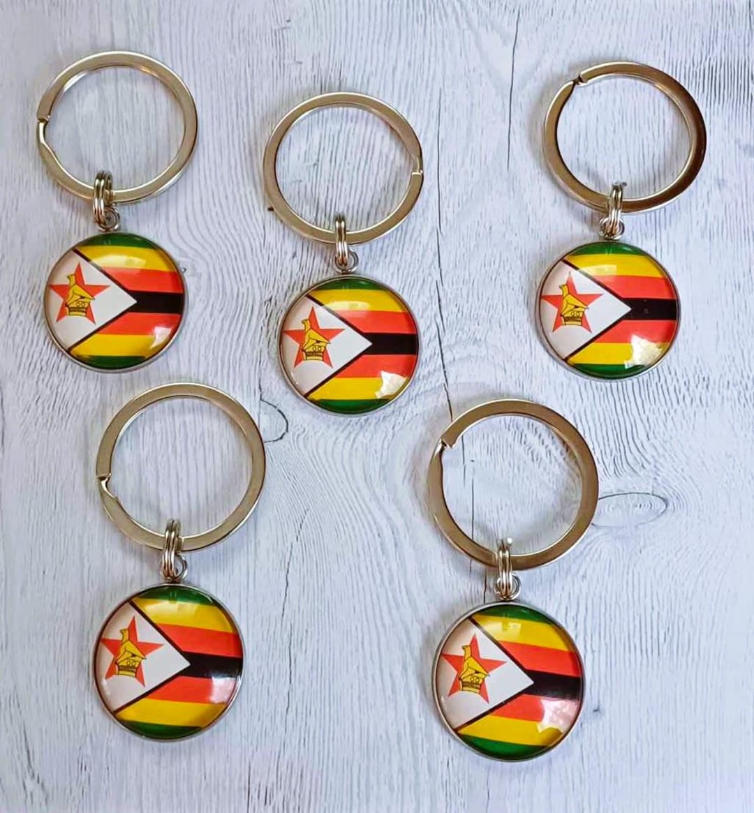 5 Zimbabwe Keyrings, Zimbabwe Keyrings, Zimbabwe Flag Keyrings ...