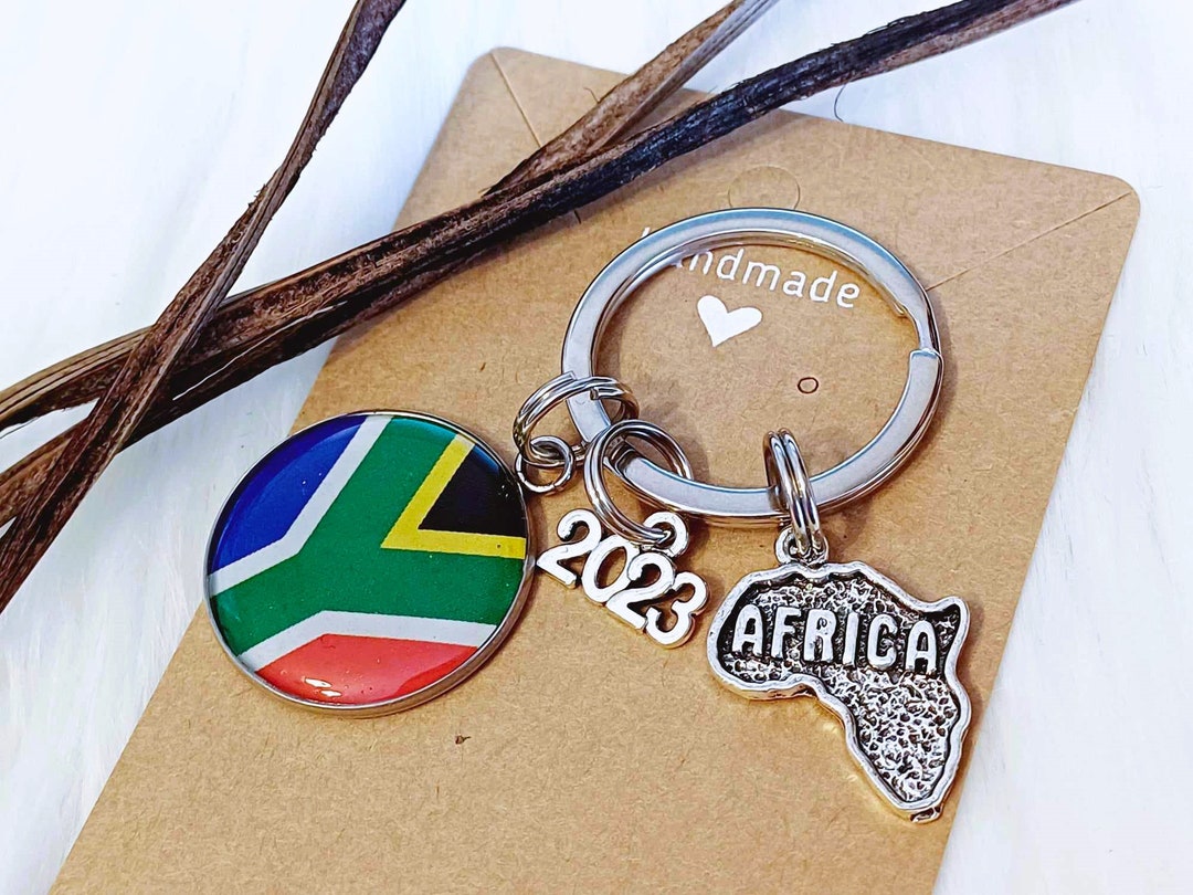 South African Keyring, Africa Charm Keyring. South African Gift ...