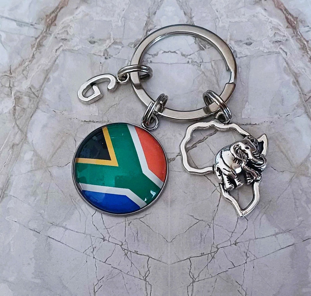 South African Keyring Letter Personalized, Africa Charm Keyring. South ...