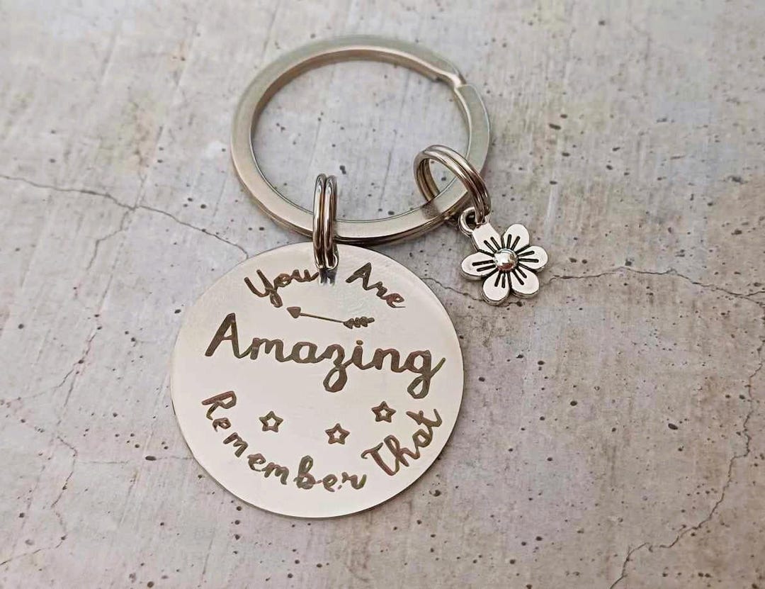 You Are Amazing Keyring, Motivational Keyring, Keyrings, Inspirational ...