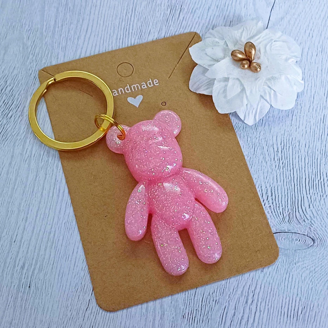 Teddy Bear Keyring, Resin Teddy Bear Keyring, Teddy Bear Keychain ...