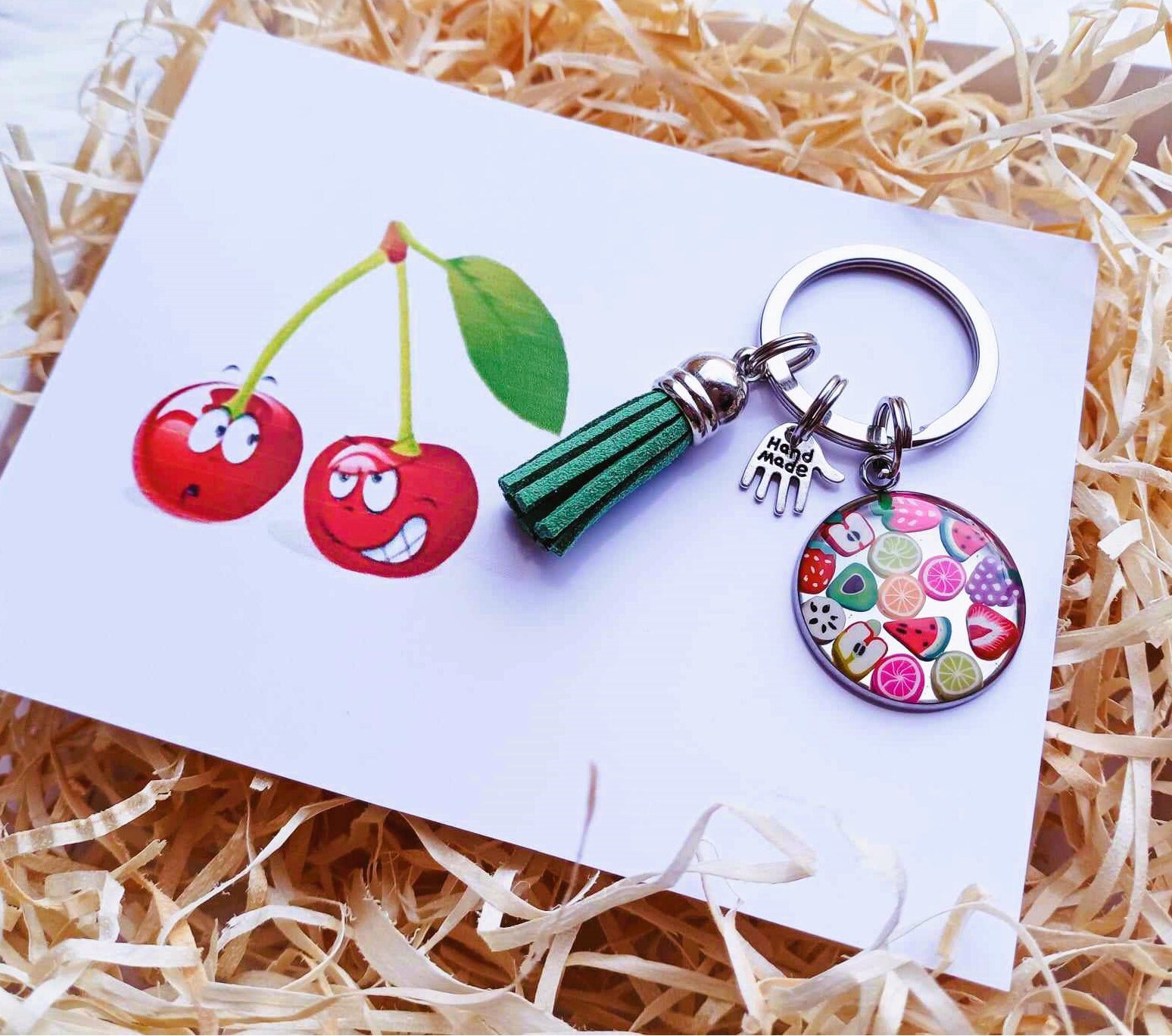 Tuti Fruti Keyring Handmade, Handmade Fruit Keyring, Fruit Keyring ...