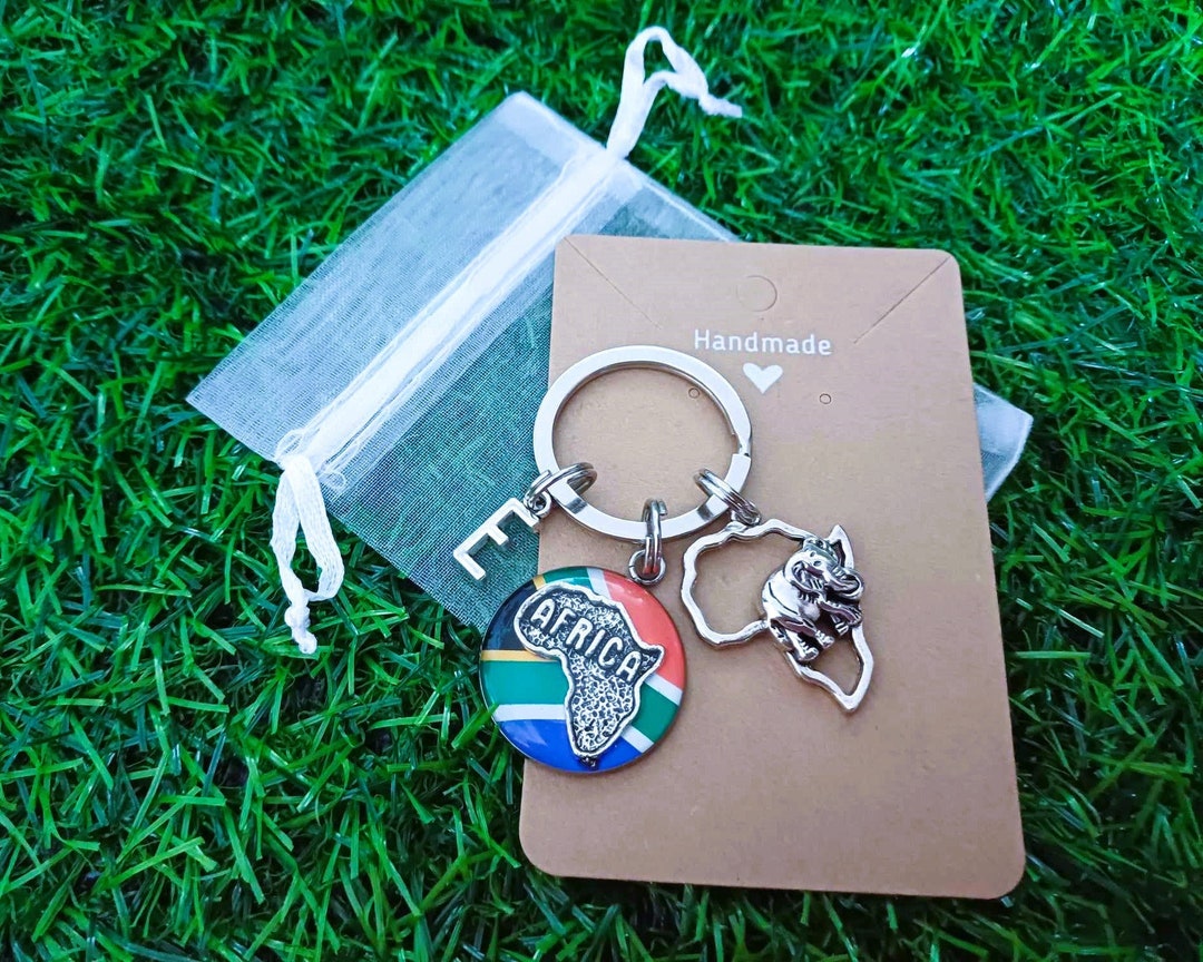 South African Keyring Letter Personalized, Africa Charm Keyring. South ...