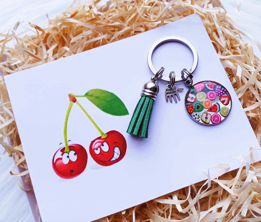 Tuti Fruti Keyring Handmade, Handmade Fruit Keyring, Fruit Keyring ...