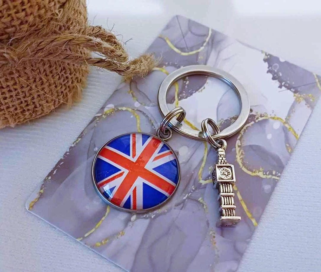 Big Ben and Union Jack Keyring, Big Ben Keyring, Union Jack Keyring, Big Ben Novelty Keyring ...