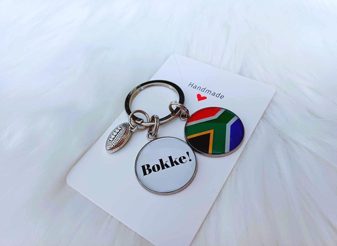 Springbok Bokke Rugby Keyring South African Bokke Keyring - Etsy