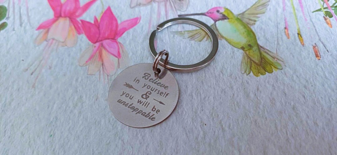 Believe in Yourself Keyring, Motivational Keyring, Keyrings ...