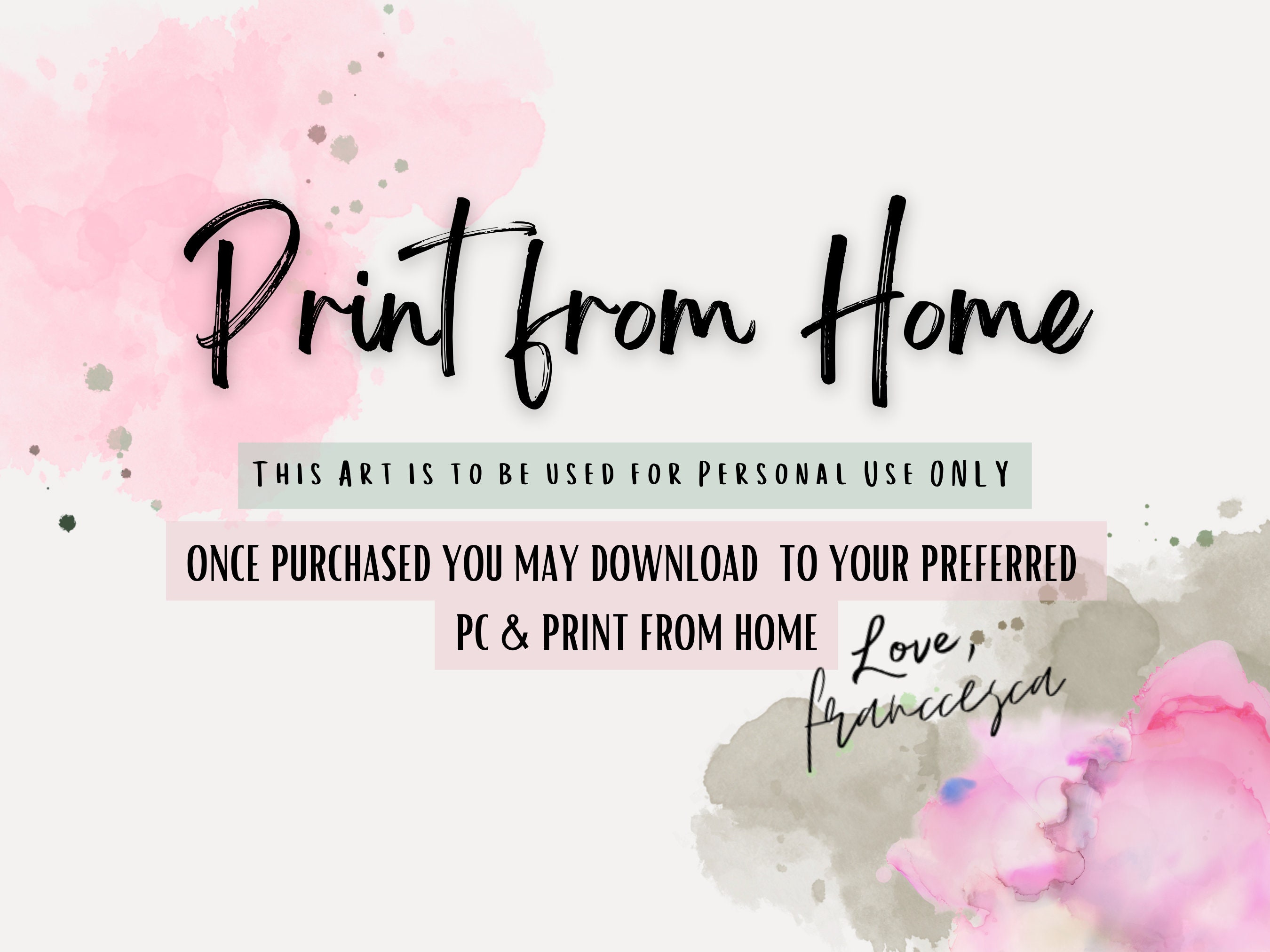 Printable Art samantha Pastel Colors Abstract Portrait Instant Download ...