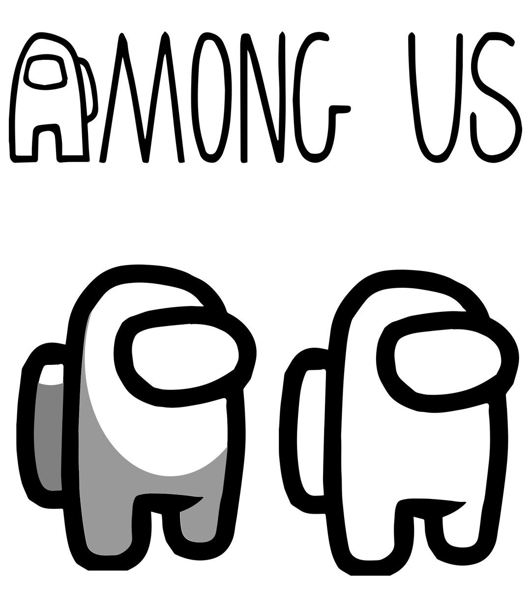 Among Us Vector Art for Crafting - Etsy