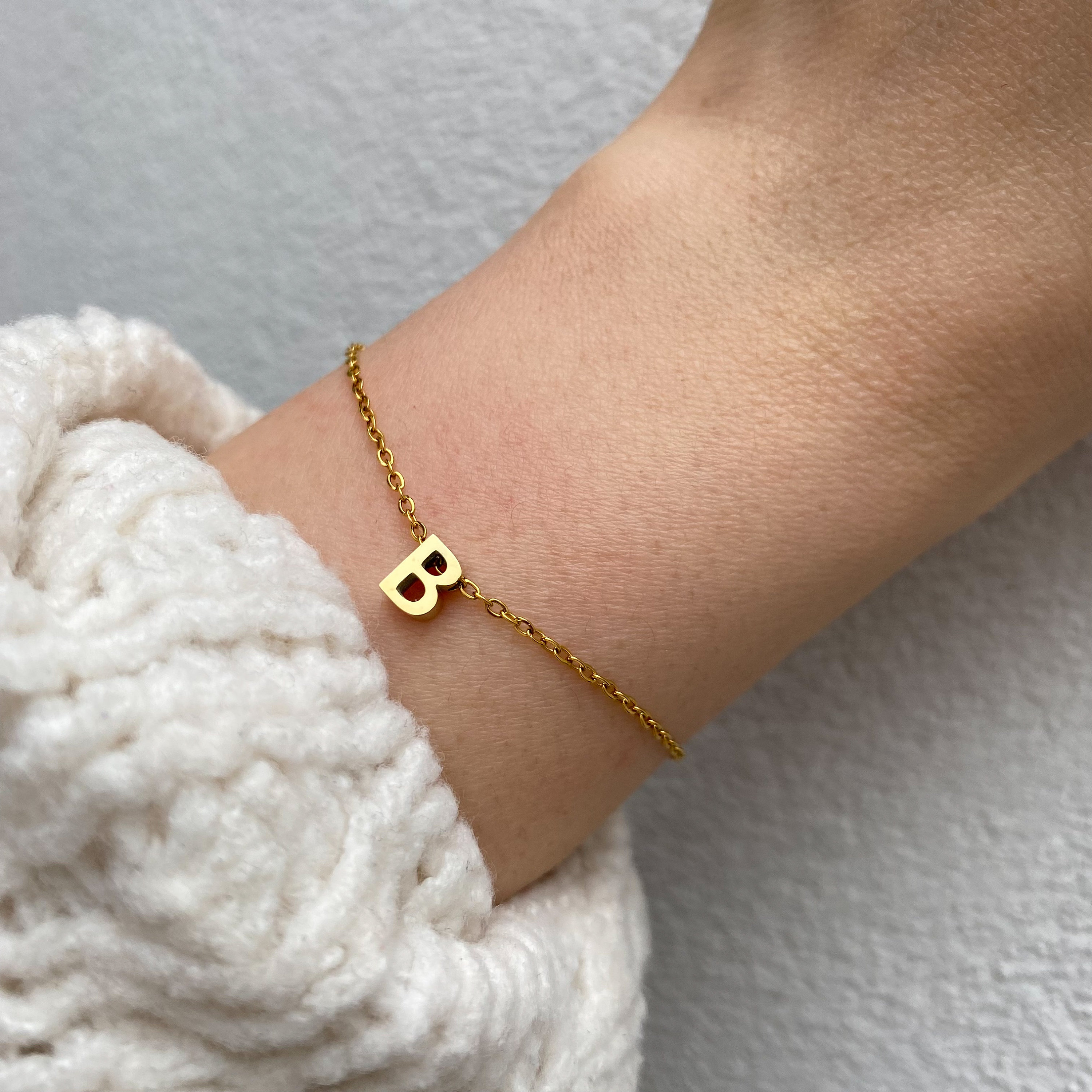 Gold Initial Bracelet, Gold Letter Bracelet, Bestie Bracelet ...